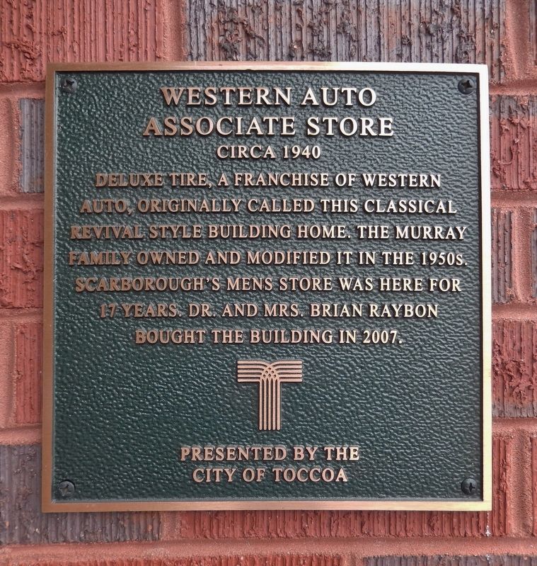 Western Auto Associate Store Historical Marker