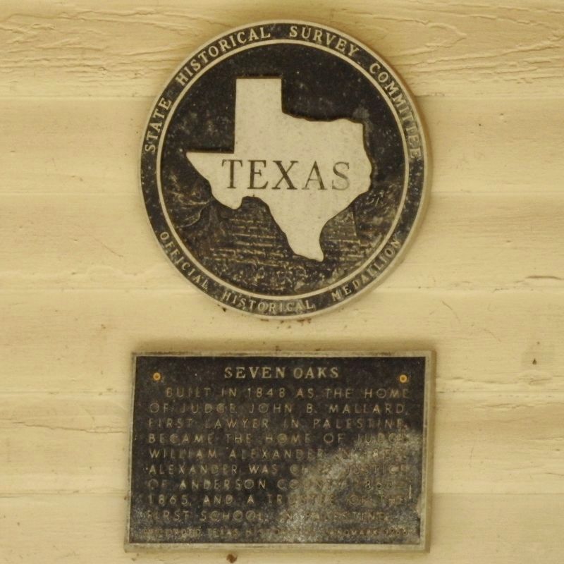 Seven Oaks Historical Marker