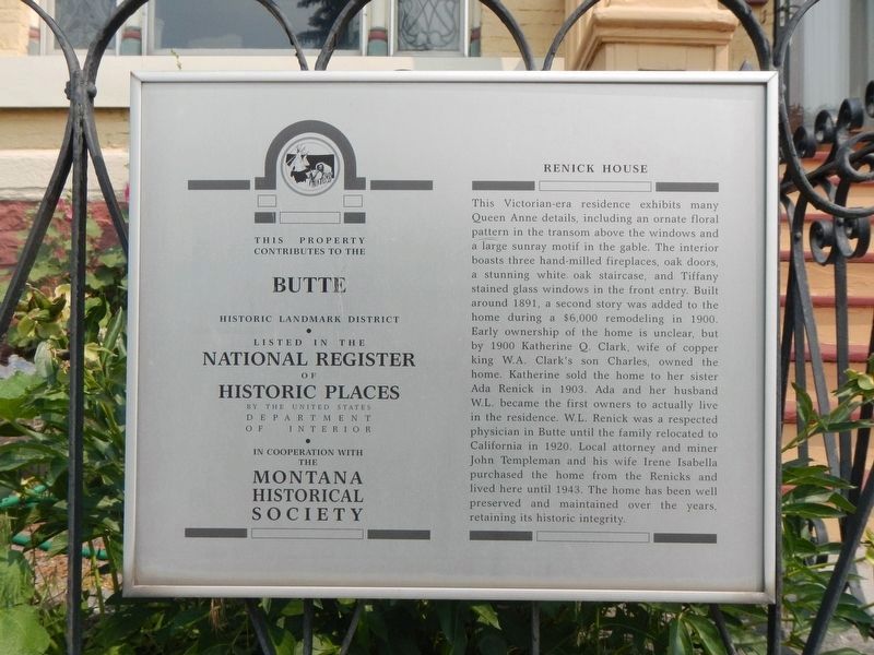 Renick House Historical Marker