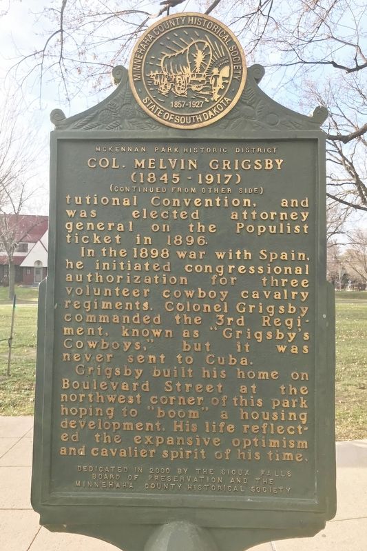 Col. Melvin Grigsby (1845-1917) Historical Marker