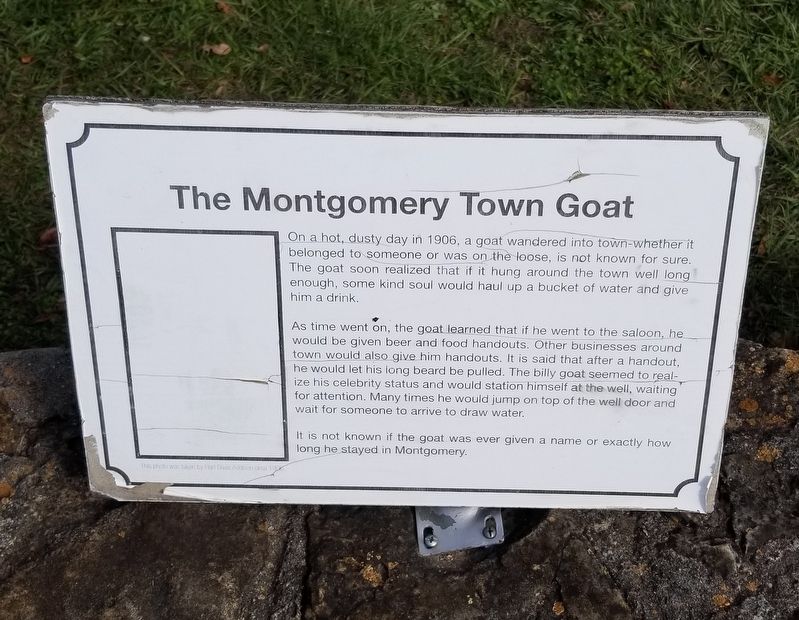 The Montgomery Town Goat Historical Marker
