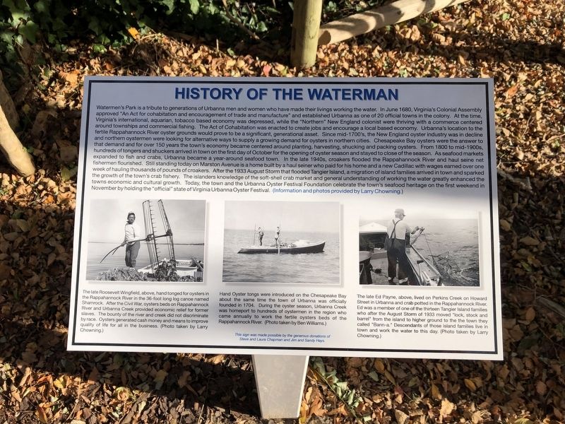 History of the Waterman Historical Marker