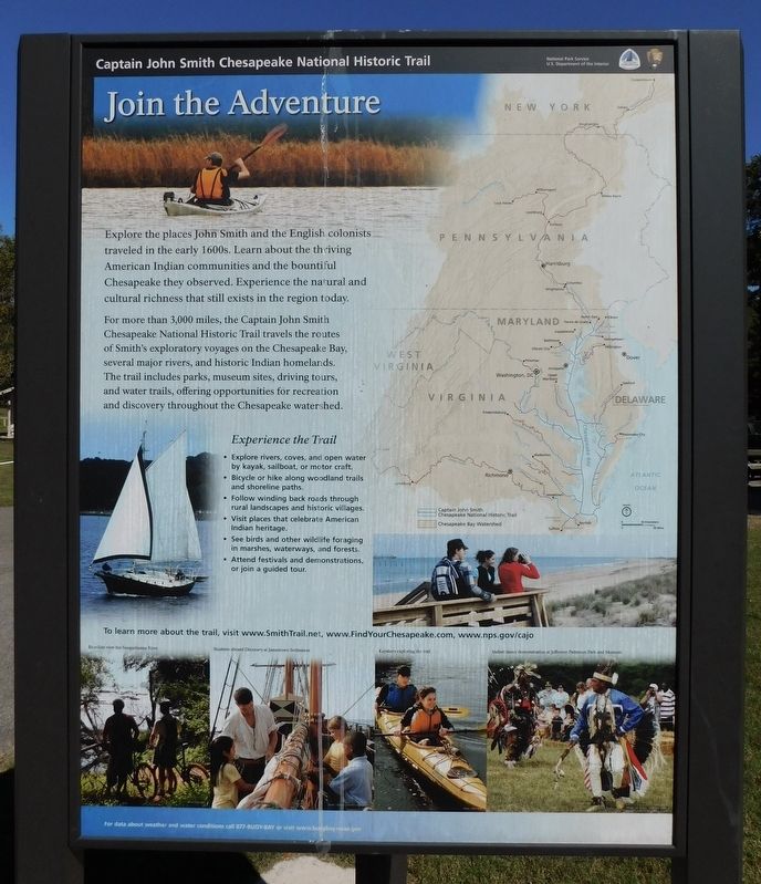 John Smith Explores the Chesapeake Historical Marker