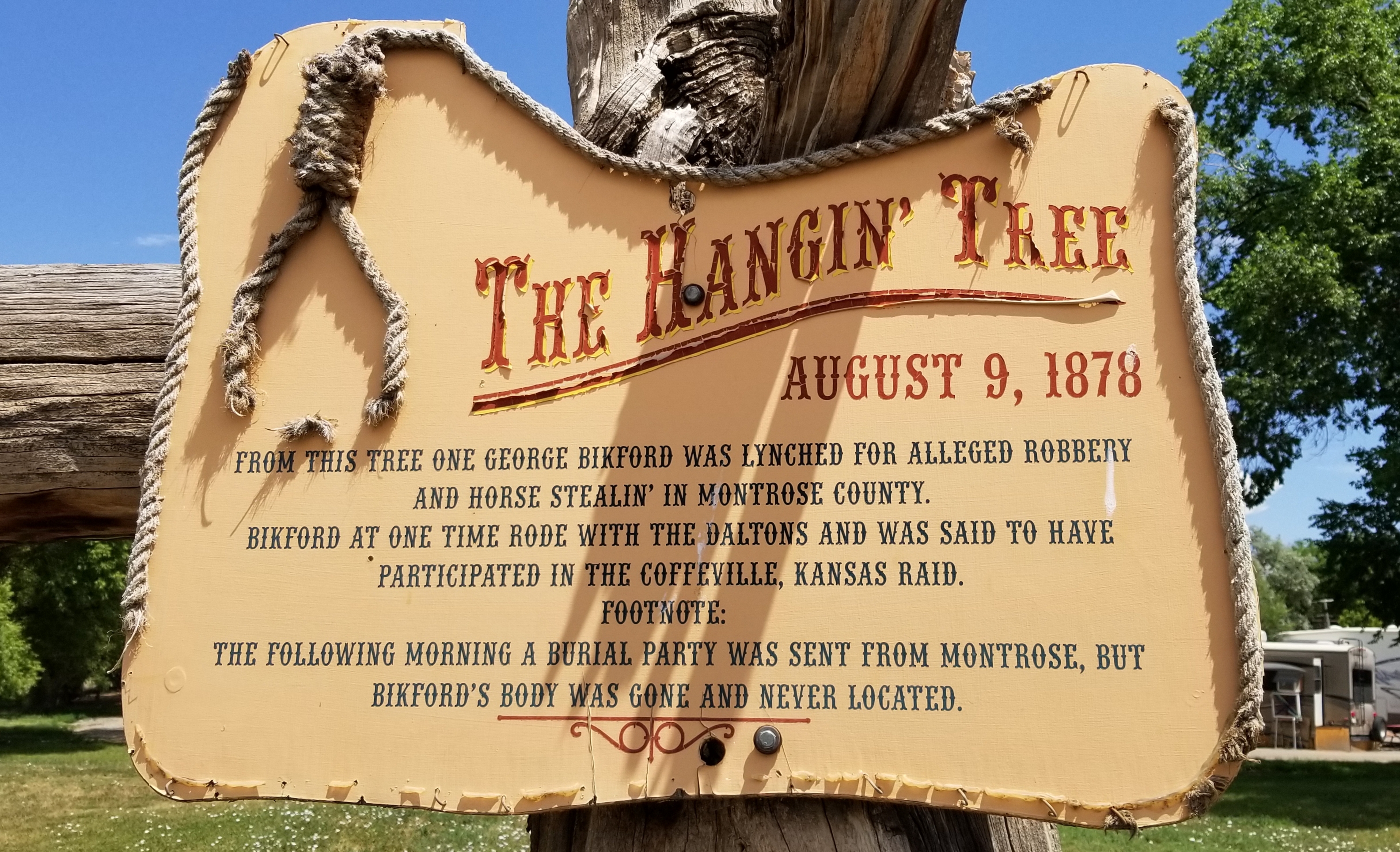 Photo: The Hangin' Tree Marker