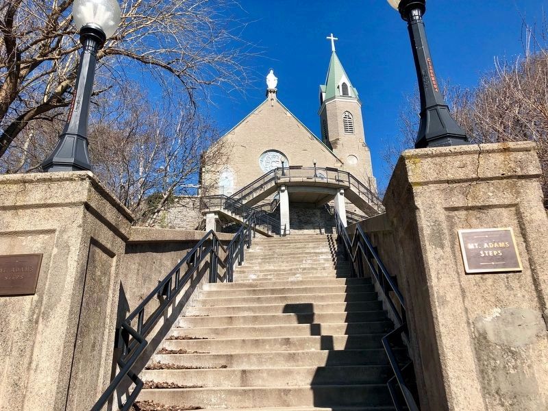 The History Behind the Mt. Adams Steps Pathway Historical Marker