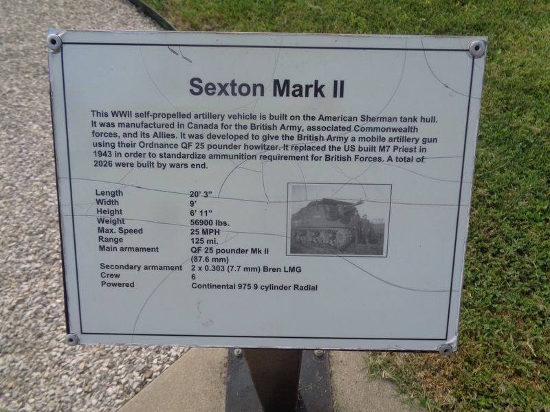 Sexton Mark II Historical Marker
