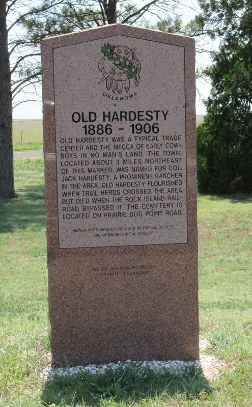 Old Hardesty Historical Marker