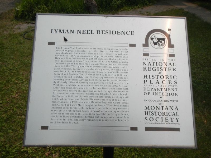 Lyman-Neel Residence Historical Marker