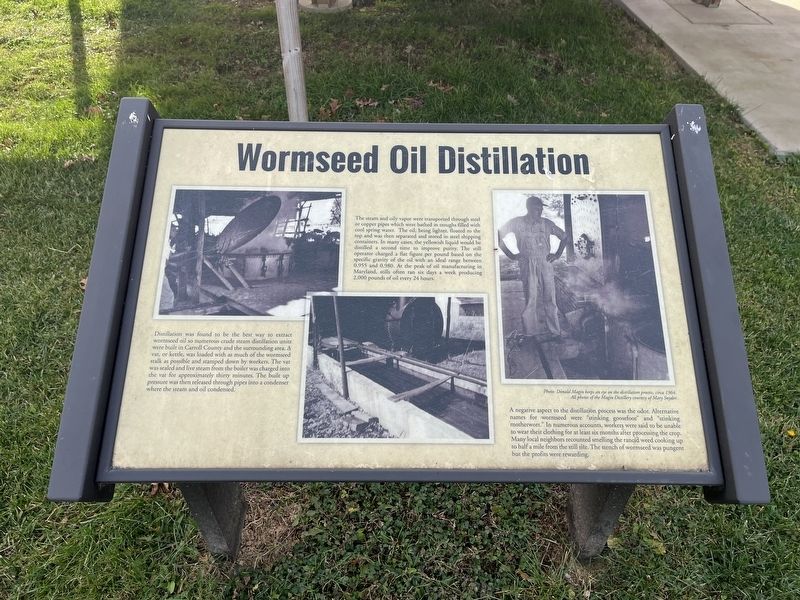 Wormseed Oil Distillation Historical Marker