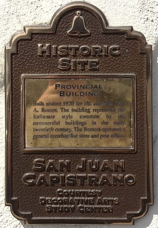 Provincial Building Historical Marker