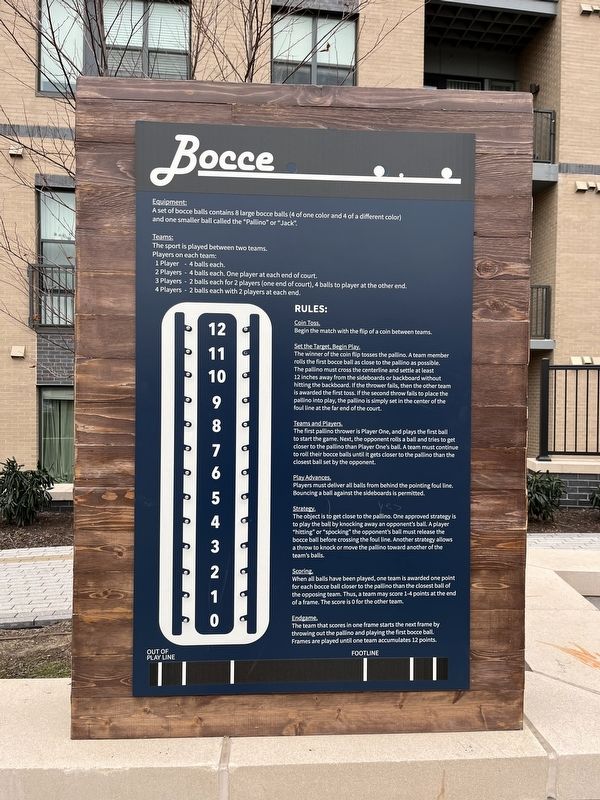 History of Bocce Ball Historical Marker
