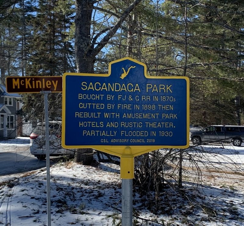 Sacandaga Park Historical Marker