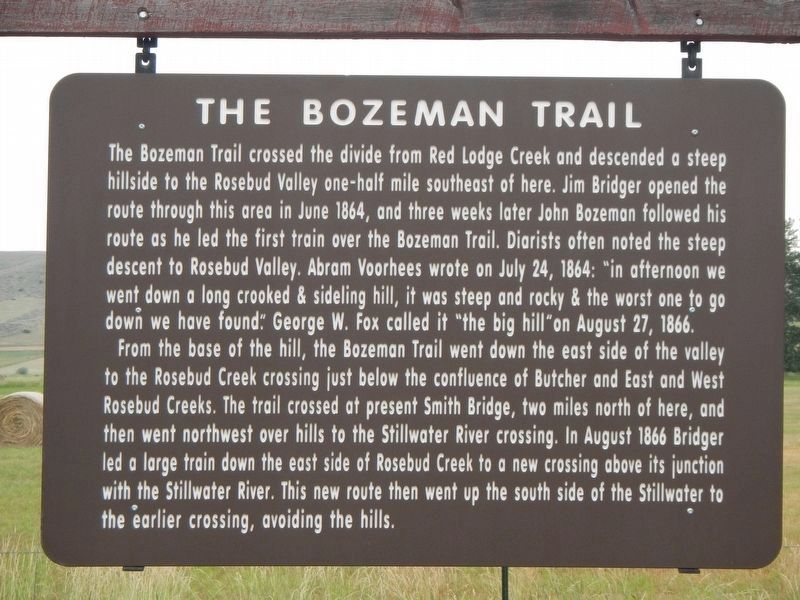 Bozeman Trail Historical Marker