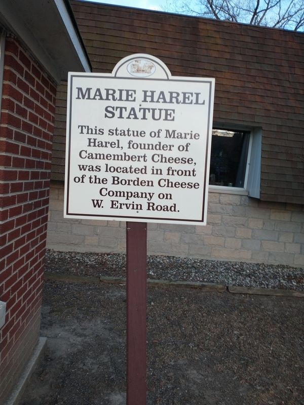 Marie Harel Statue Historical Marker
