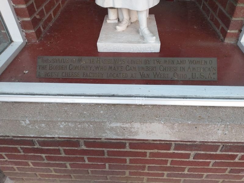 Marie Harel Statue Historical Marker