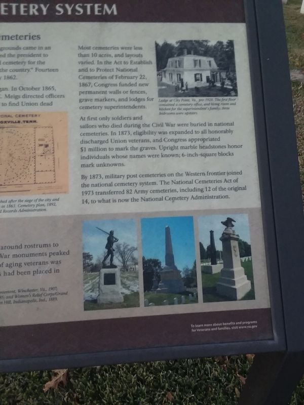 A National Cemetery System Historical Marker