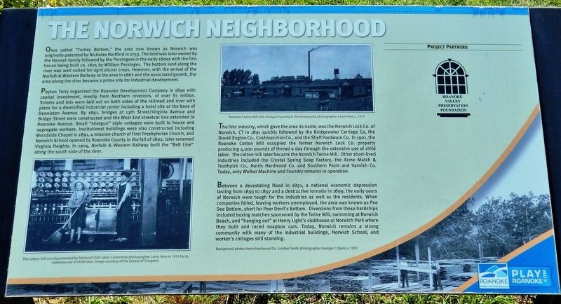 The Norwich Neighborhood Historical Marker