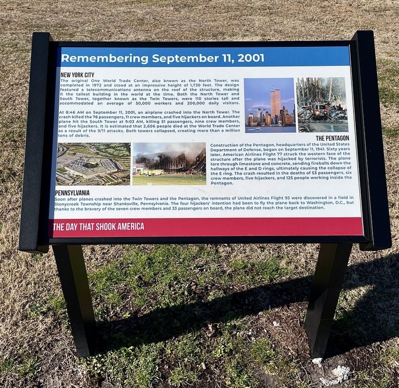 The Day that Shook America Historical Marker