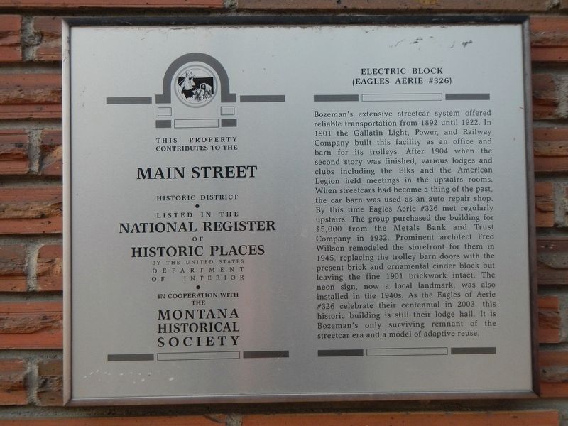 Electric Block Historical Marker