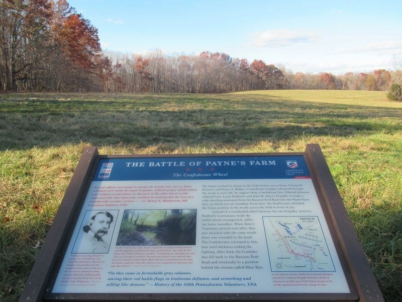 The Battle of Payne’s Farm Historical Marker