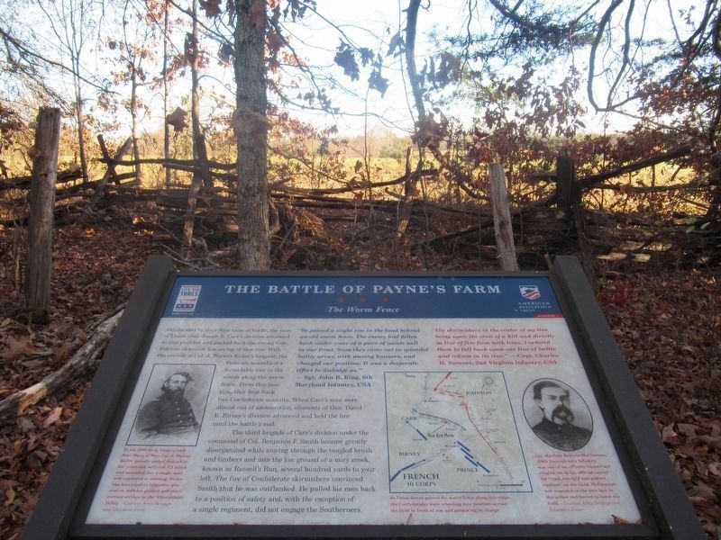The Battle of Payne’s Farm Historical Marker