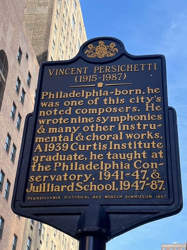 Vincent Persichetti Historical Marker