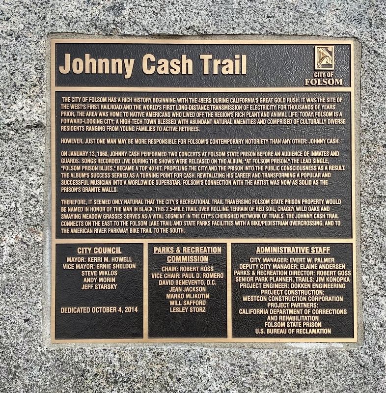 Johnny Cash Trail Historical Marker