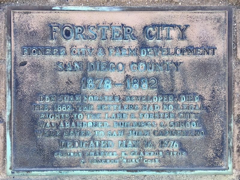 Forster City Historical Marker