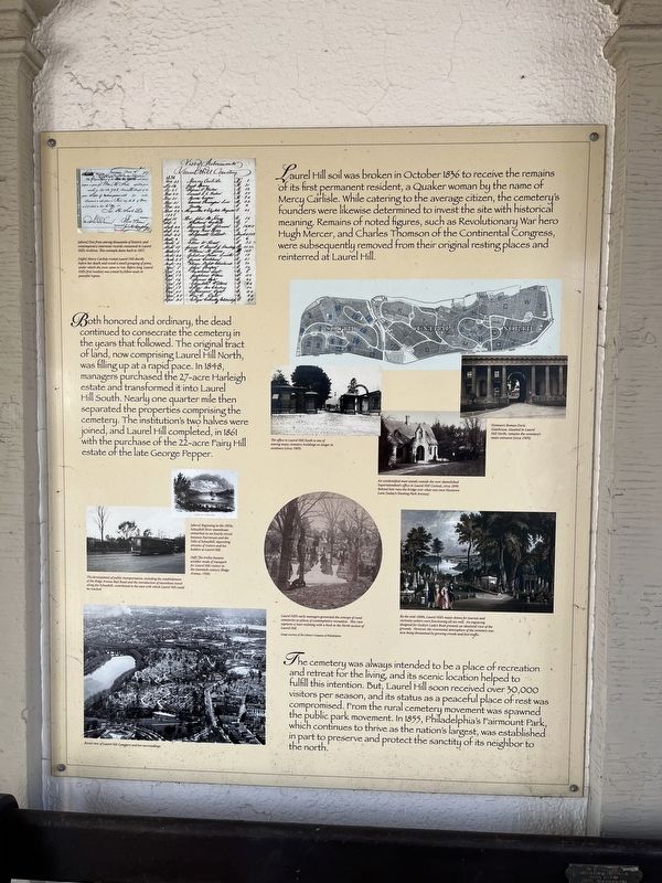 Laurel Hill Cemetery Historical Marker