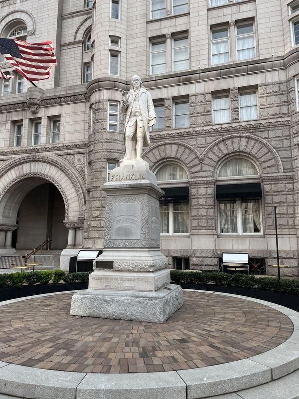 Statue of Benjamin Franklin Historical Marker