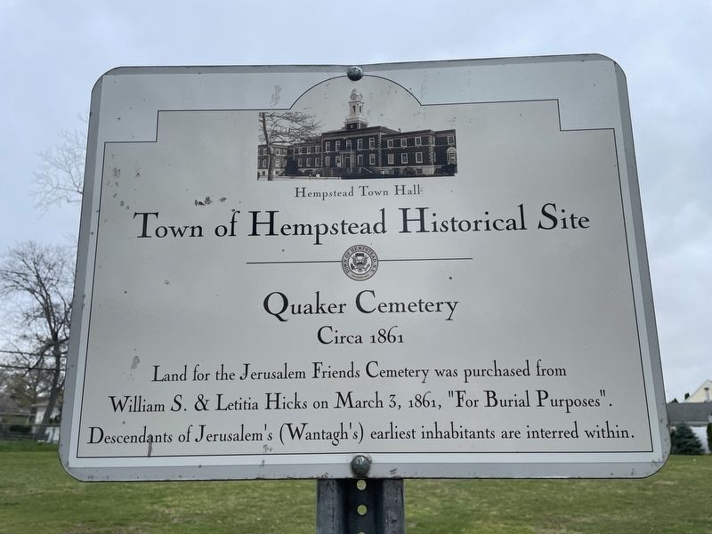 Quaker Cemetery Historical Marker