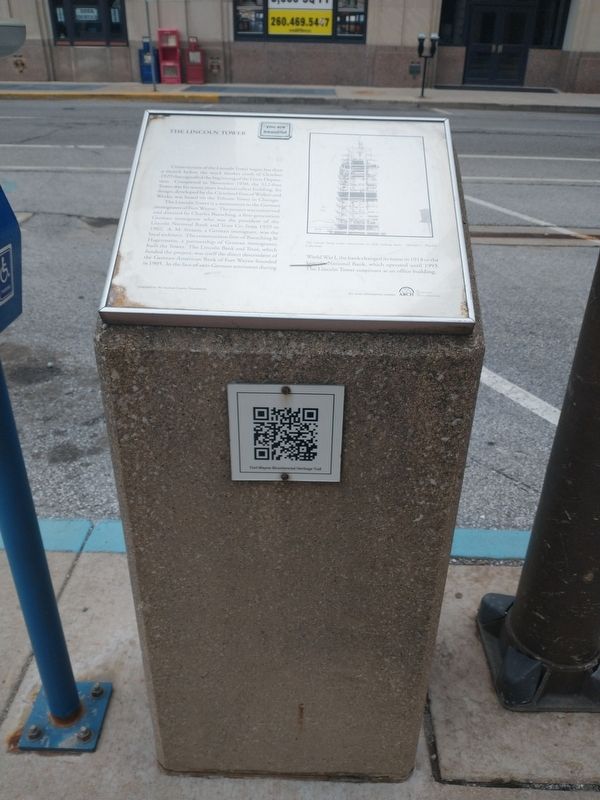 The Lincoln Tower Historical Marker