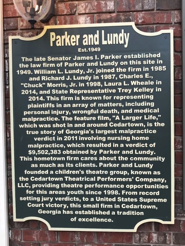 Parker and Lundy Historical Marker