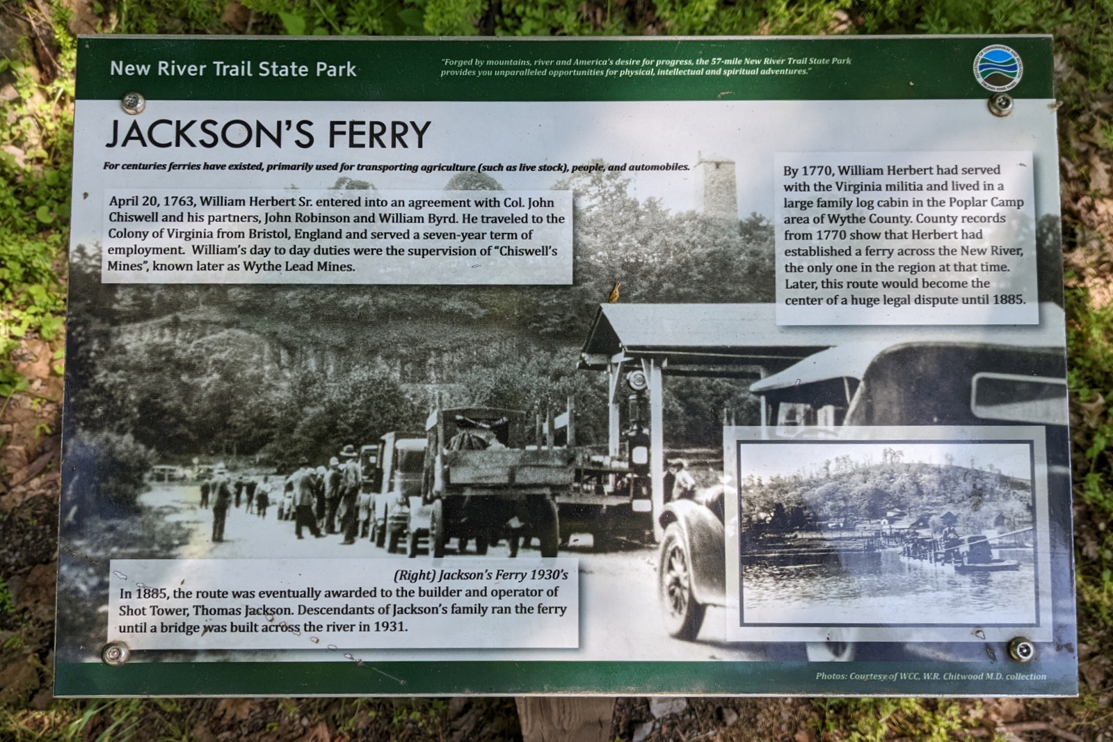 Photo: Jackson's Ferry Marker