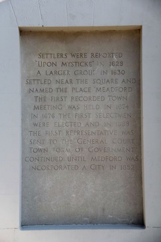 [History of Medford Government] Historical Marker