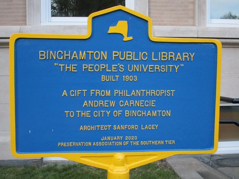 Binghamton Public Library Historical Marker