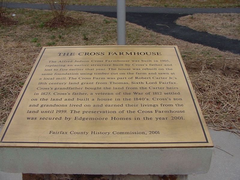 The Cross Farmhouse Historical Marker