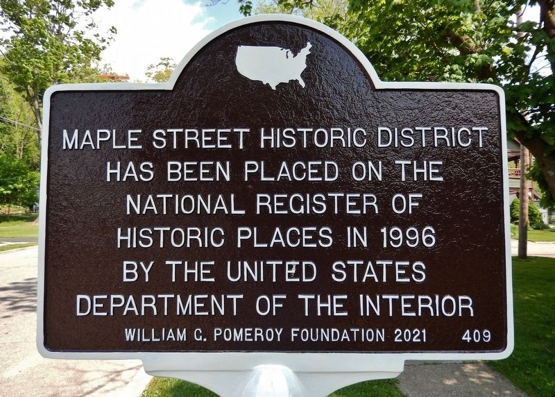 Maple Street Historic District Historical Marker