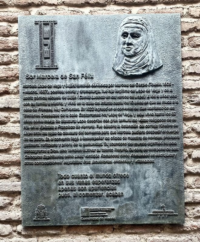 Sor Marcela de San Félix Historical Marker