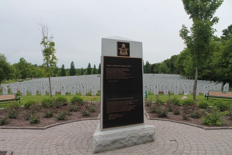 Canada's National Military Cemetery, a War Memorial