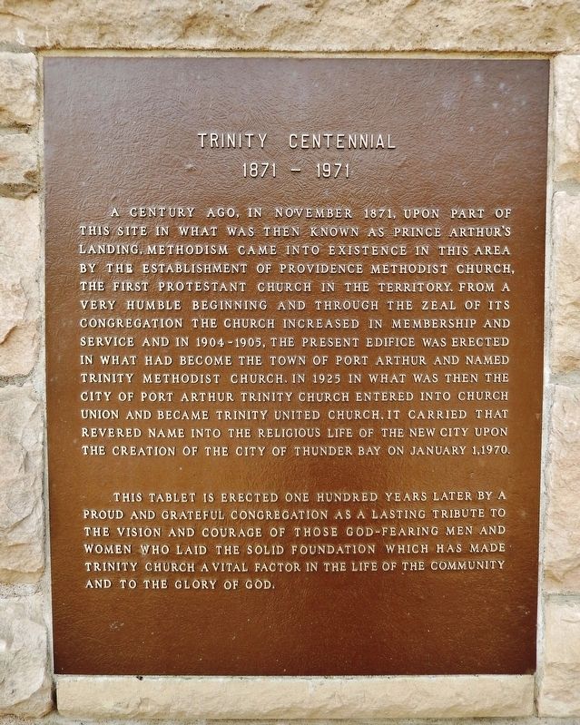 Trinity Centennial Historical Marker