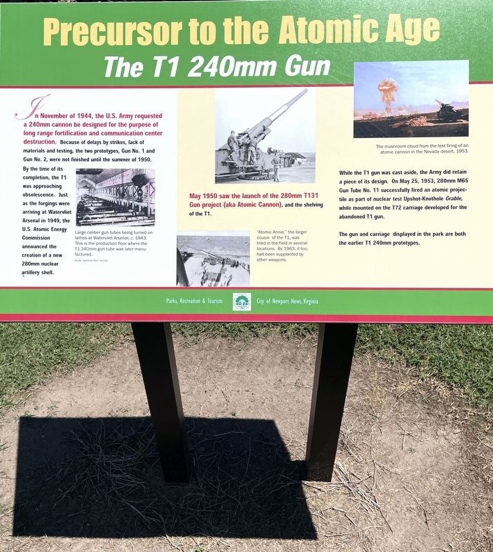 Precursor to the Atomic Age Historical Marker