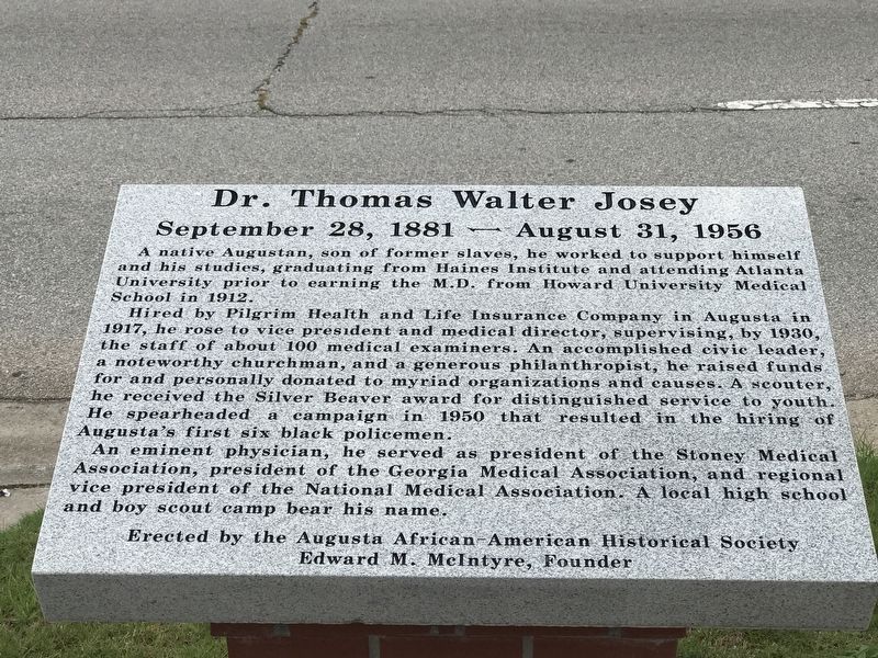 Dr. Thomas Walter Josey Historical Marker