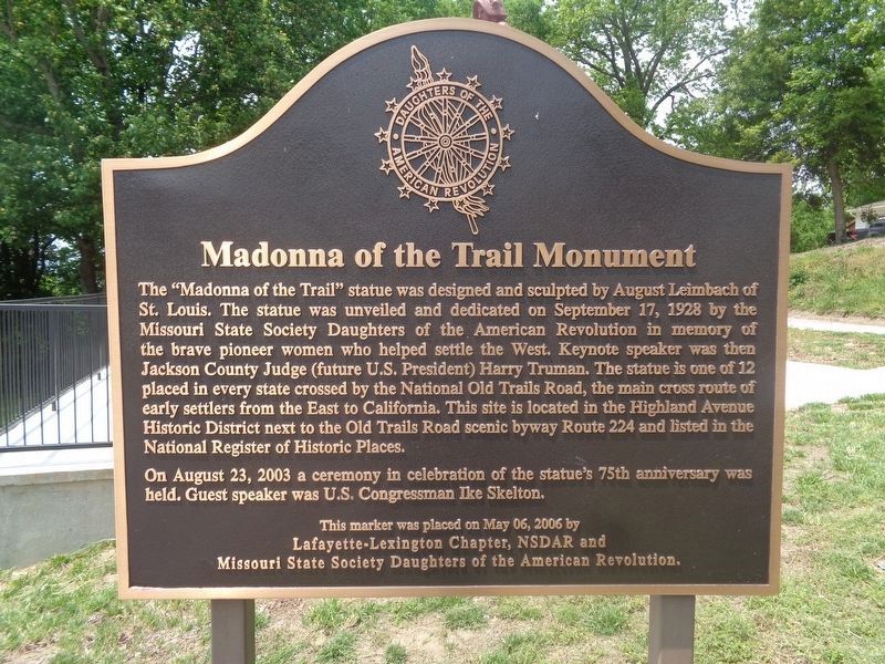 Madonna of the Trail Monument Historical Marker