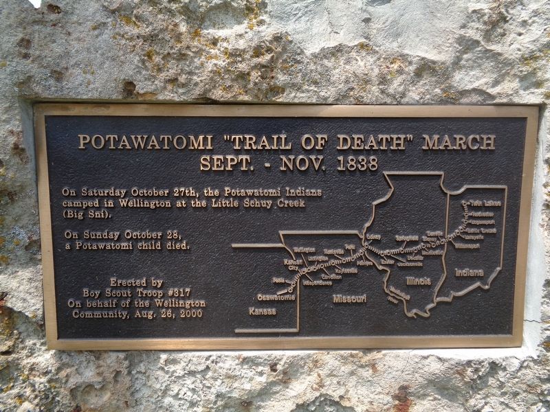 Potawatomi "Trail of Death" March Historical Marker