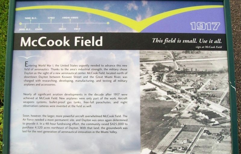 McCook Field Historical Marker