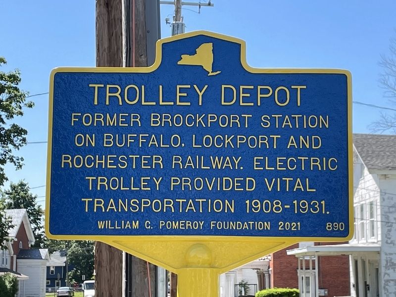 Trolley Depot Historical Marker