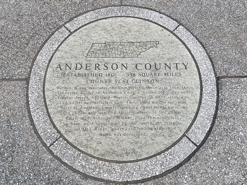 Anderson County Historical Marker