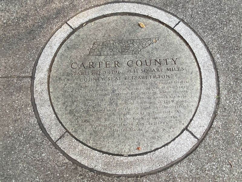 Carter County Historical Marker