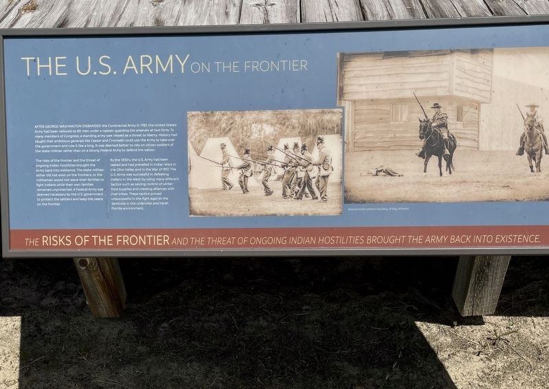 The U.S. Army on the frontier Historical Marker